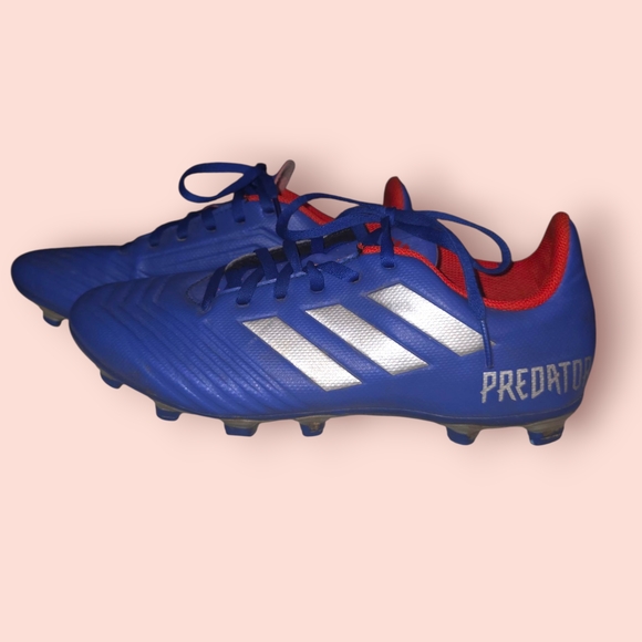 adidas | Shoes | Adidas Predator Blue With Silver Accents Soccer Cleats ...